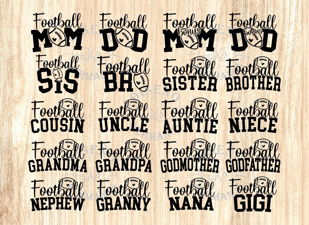 Football Family Bundle SVG-PNG | Football Mom Svg, Football Dad Svg ...