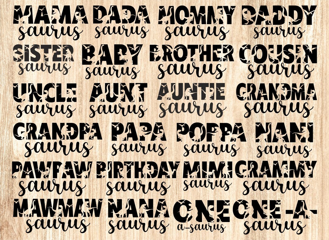 Family Saurus Mega Bundle Svg, Mama Saurus Svg, Matching Family Svg ...