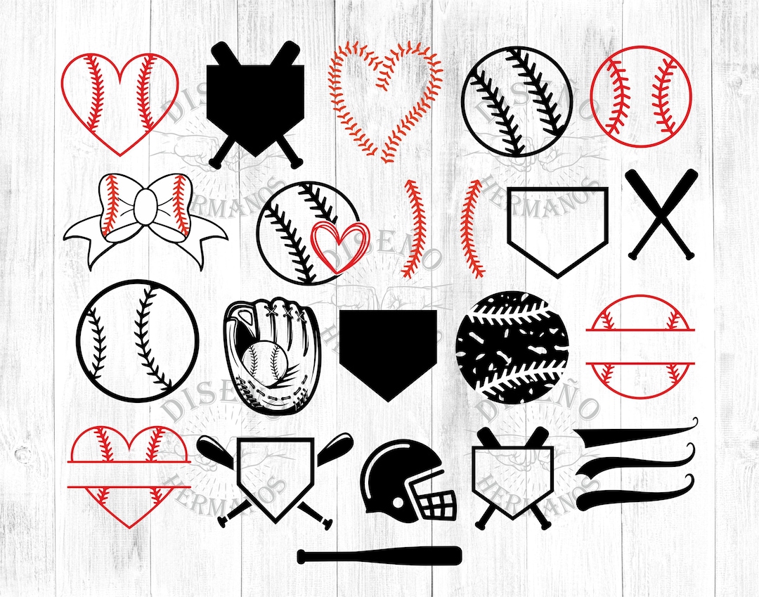 Baseball SVG Bundle: Bat, Ball, Monogram, Crossed Bats (digital ...