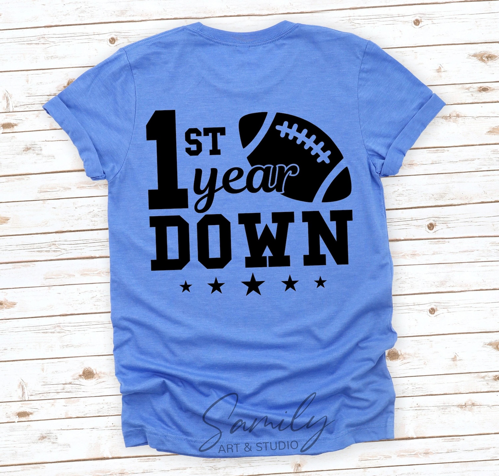 1st Year Down Birthday Svg, Football 1st Birthday Outfit Cut File ...