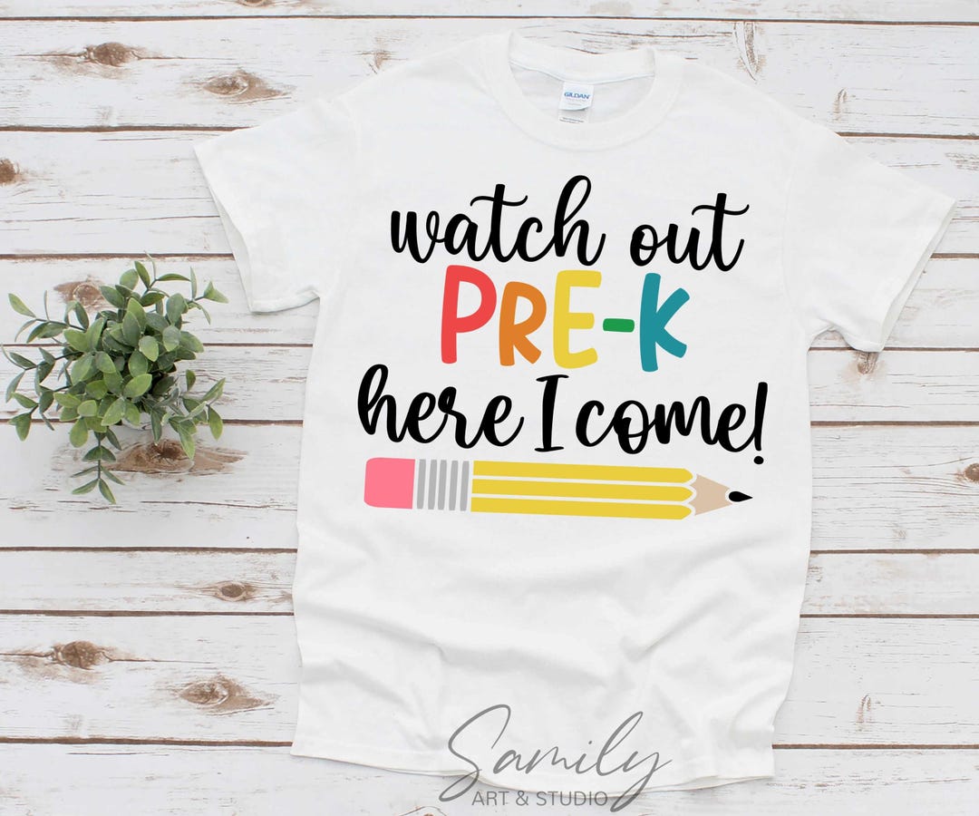 Watch Out Pre-k SVG, First Day of School, Back to School (digital ...