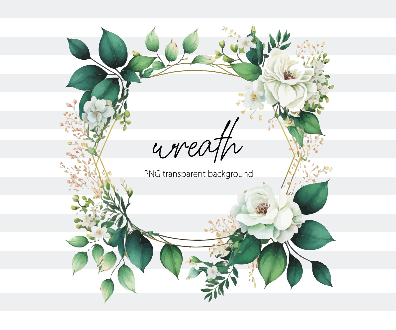Watercolor Green Leaves Wreath Frame Border, Frame Wreath Png, for ...