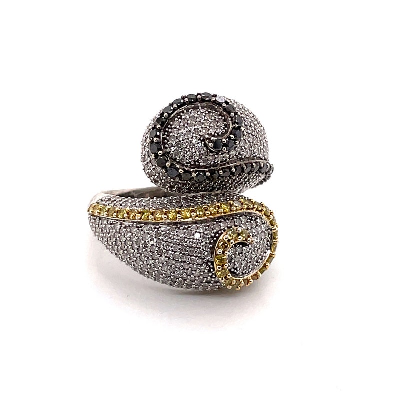 Diamond Wave Ring - Etsy