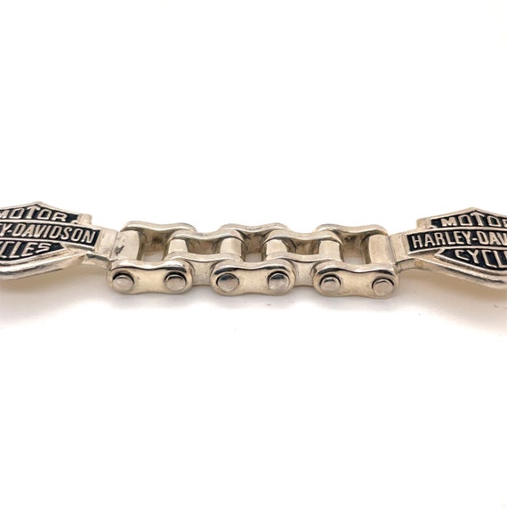 925 Silver Motor Harley Cycles Chain Bracelet - Gem