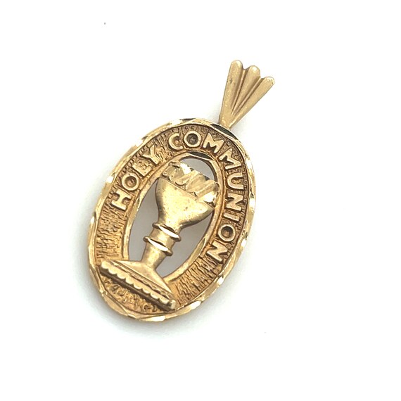 14K Yellow Gold Holy Communion Pendant - Gem