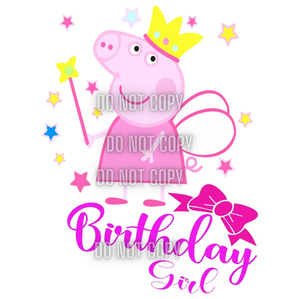 Peppa Pig Birthday Girl Shirt Svg - Etsy