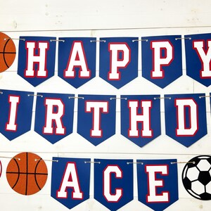 Personalized Sports Birthday Banner Sports Banner Sports Birthday Party ...