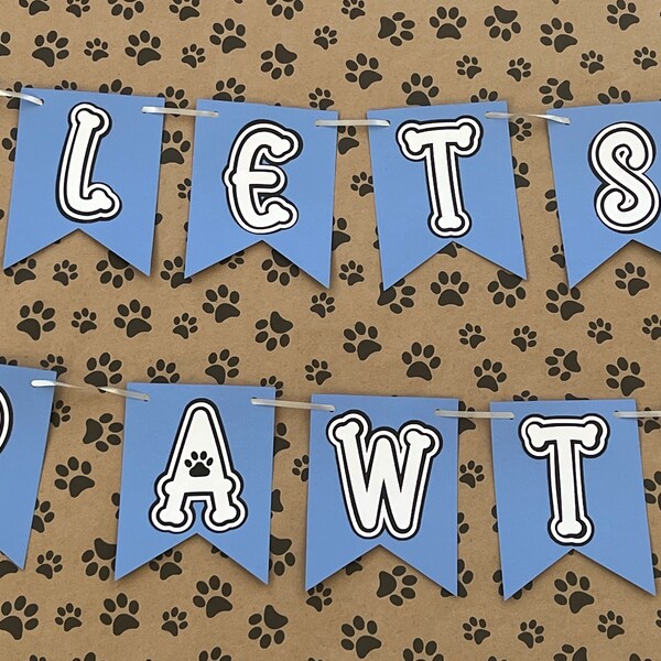 Paw Print Banner - Etsy UK