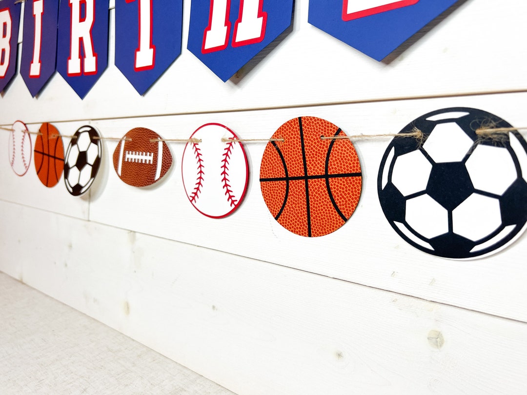Sports Birthday Banner Garland Decorations All Star Sports Banner ...