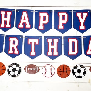 Personalized Sports Birthday Banner Sports Banner Sports Birthday Party ...