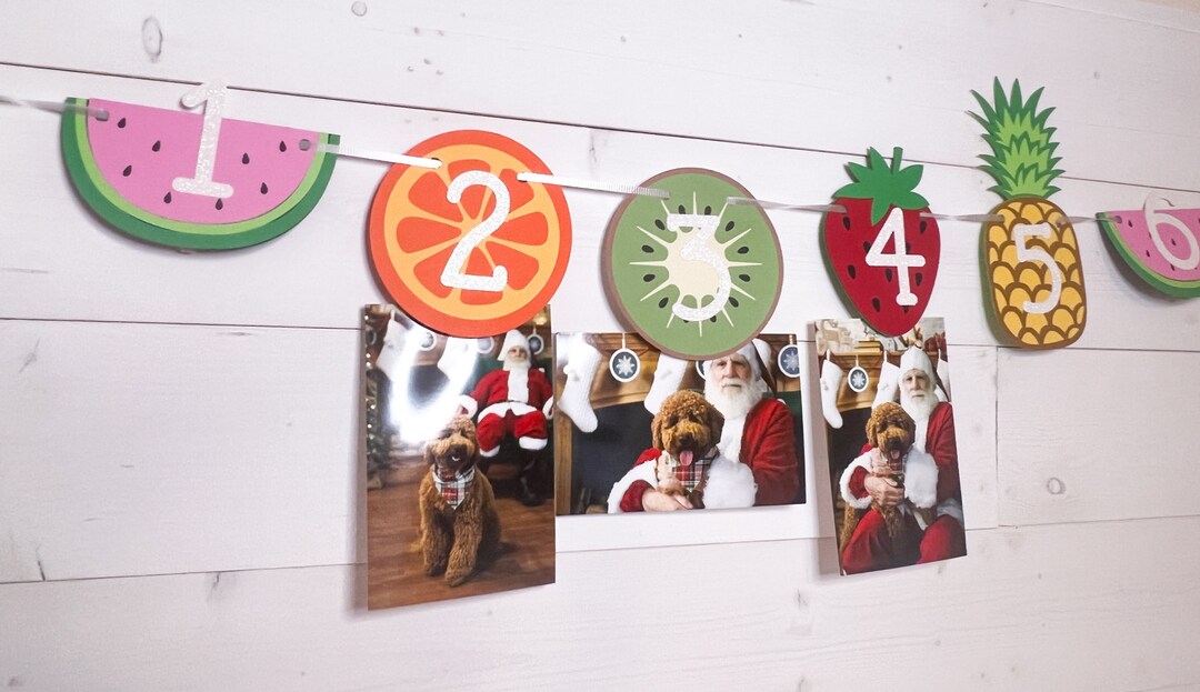 Fruit Photo Milestone Banner: Twotti Fruitty Birthday Decor - Etsy