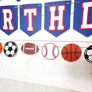 Sports Birthday Banner Garland Decorations All Star Sports Banner ...