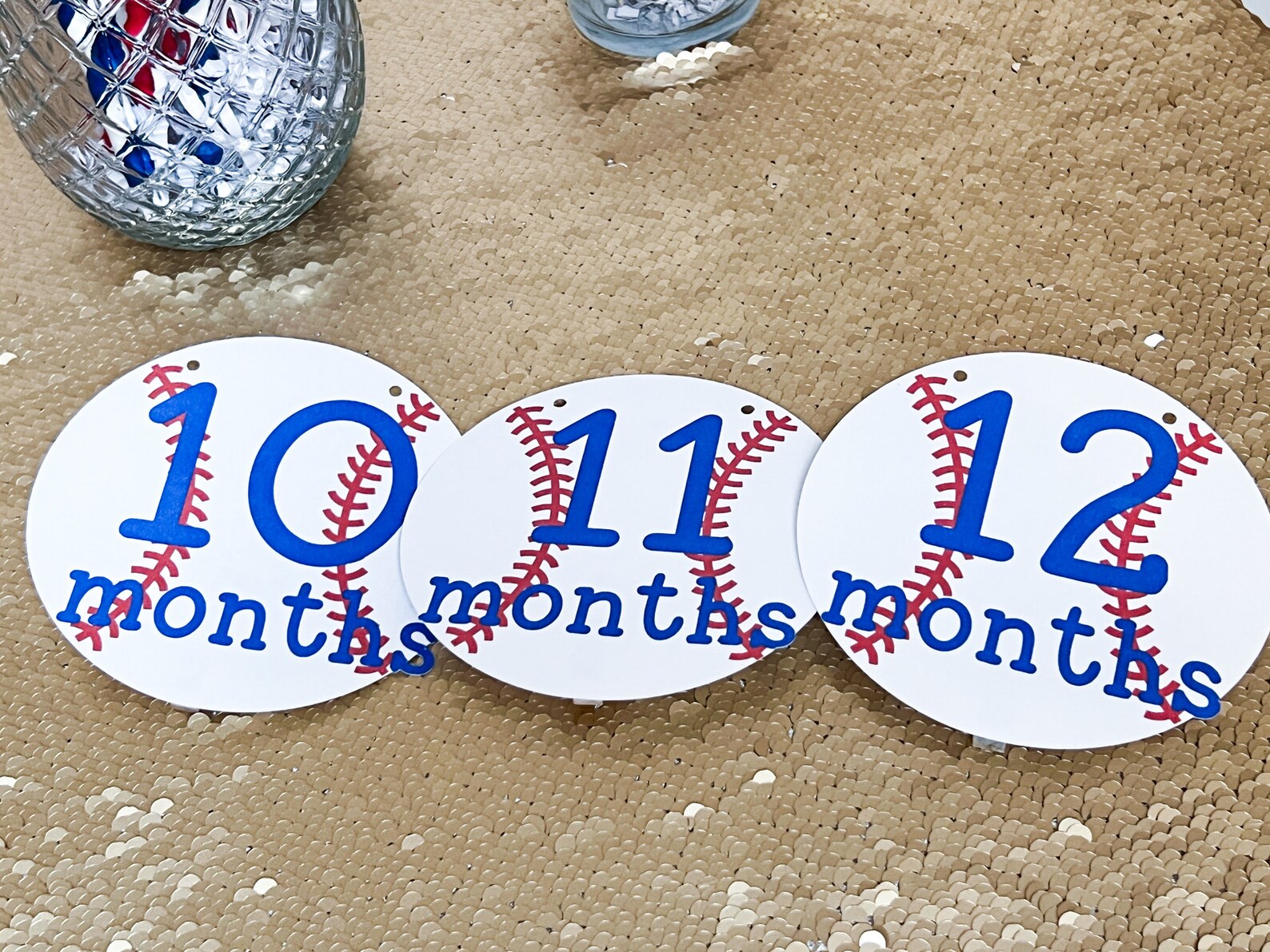 Newborn Photo Banner One Year Birthday Baseball Banner Cake - Etsy