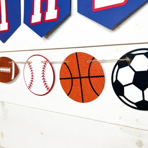 Sports Birthday Banner Garland Decorations All Star Sports Banner ...