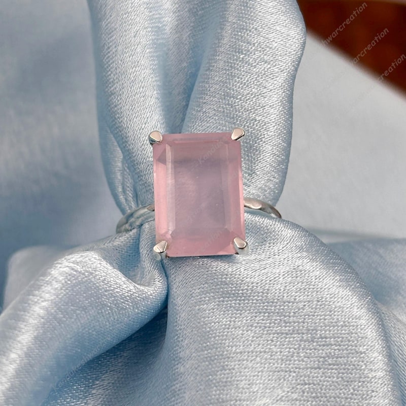 Rose Quartz Ring - Etsy