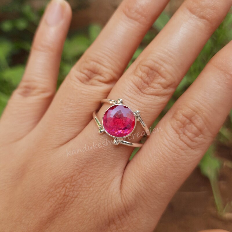 Rhodolite Ring - Etsy