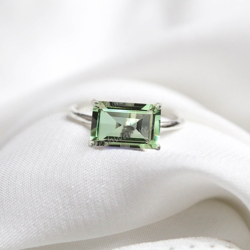 Prasiolite Ring - Etsy