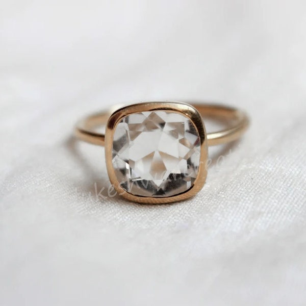 April Birthstone Ring - Etsy