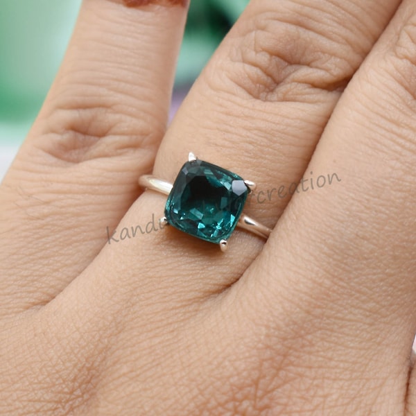 Teal Sapphire Ring - Etsy