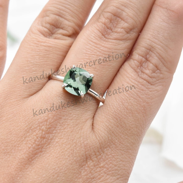Prasiolite Ring - Etsy