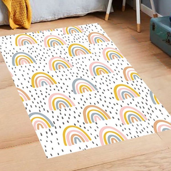 Rainbow Rug - Etsy