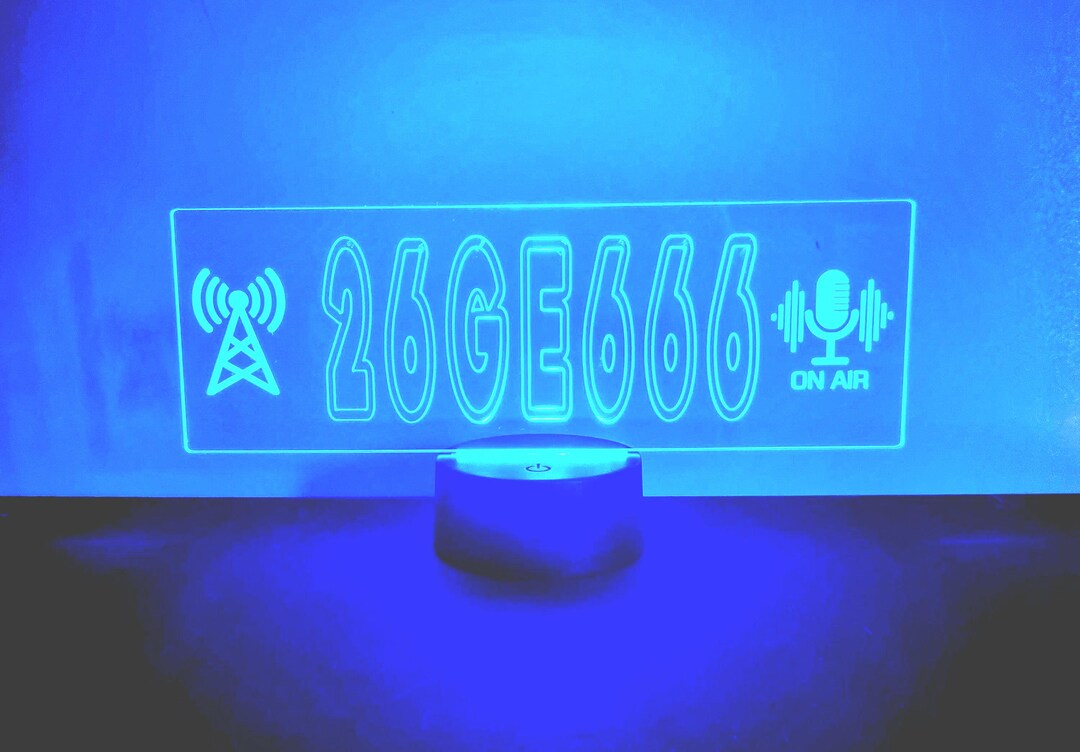 Ham Radio LED Neon Sign Personalised on Air Light up CALL SIGN Plaque ...
