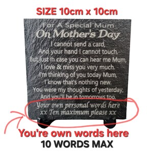 Special Mum Personalised Mother's Day Memorial Plaque Slate Nan Grave ...