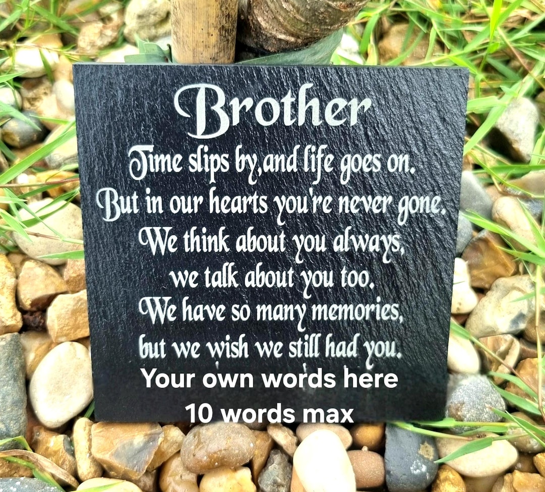 Personalised Brother Memorial Plaque Poem Love Brother Remembrance ...