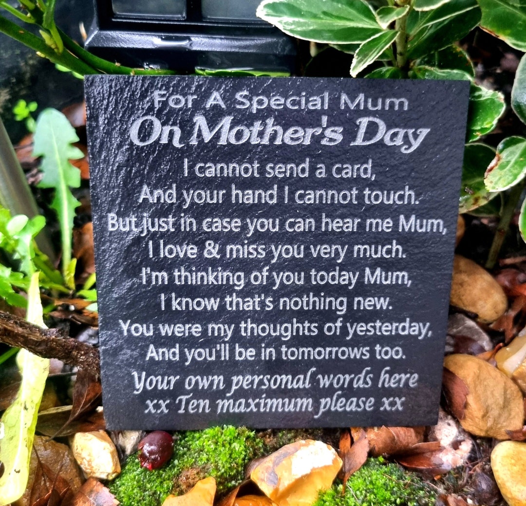 Special Mum Personalised Mother's Day Memorial Plaque Slate Nan Grave ...