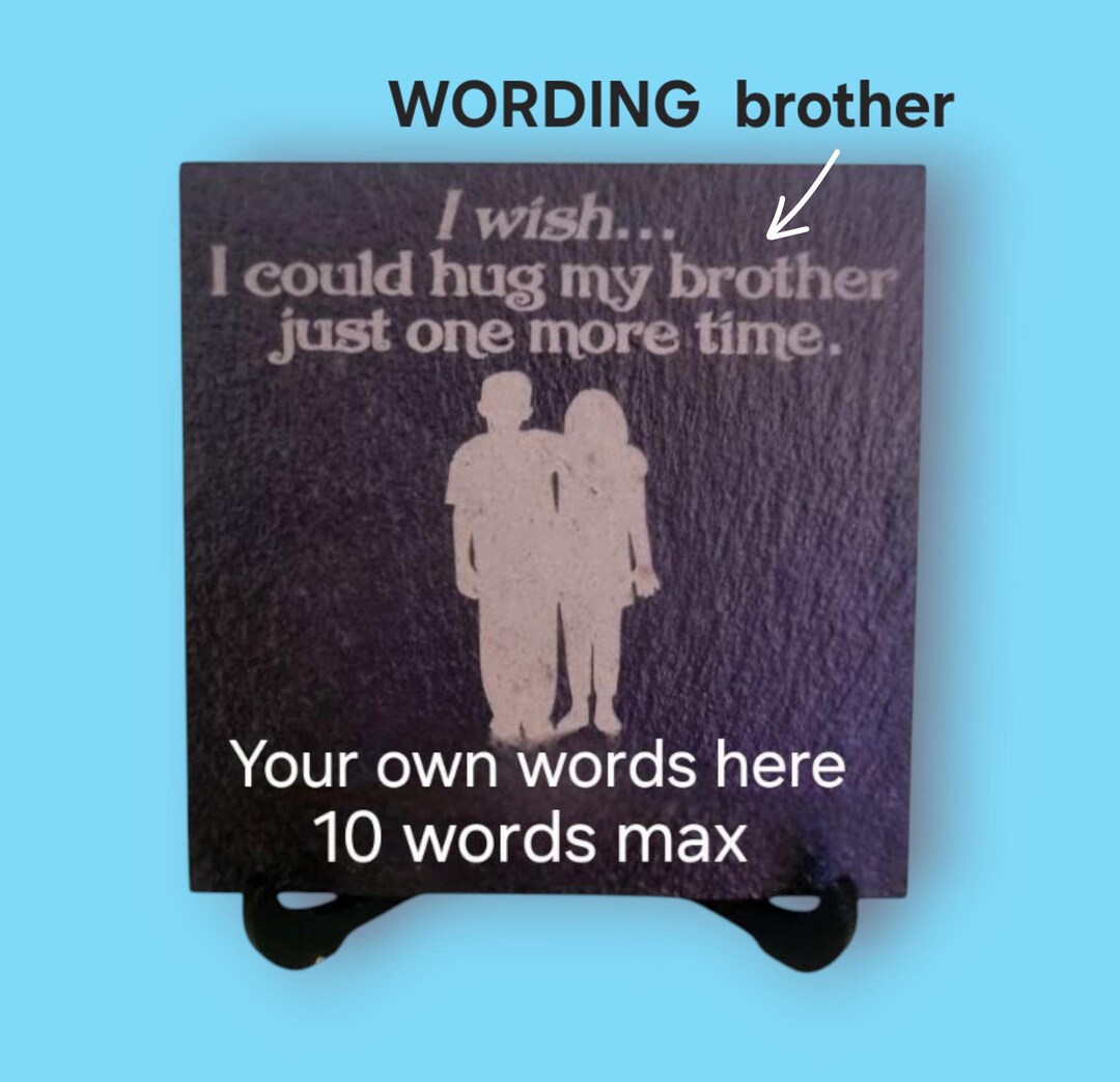 Personalised Brother Memorial Slate Sister Memorial Plaque Sister Grave ...