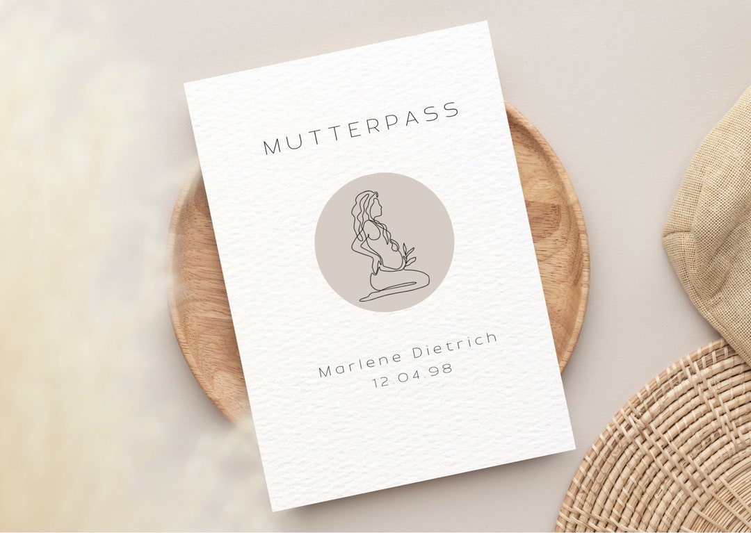Personalized Maternity Passport Cover | Desired Color | Minimalist ...