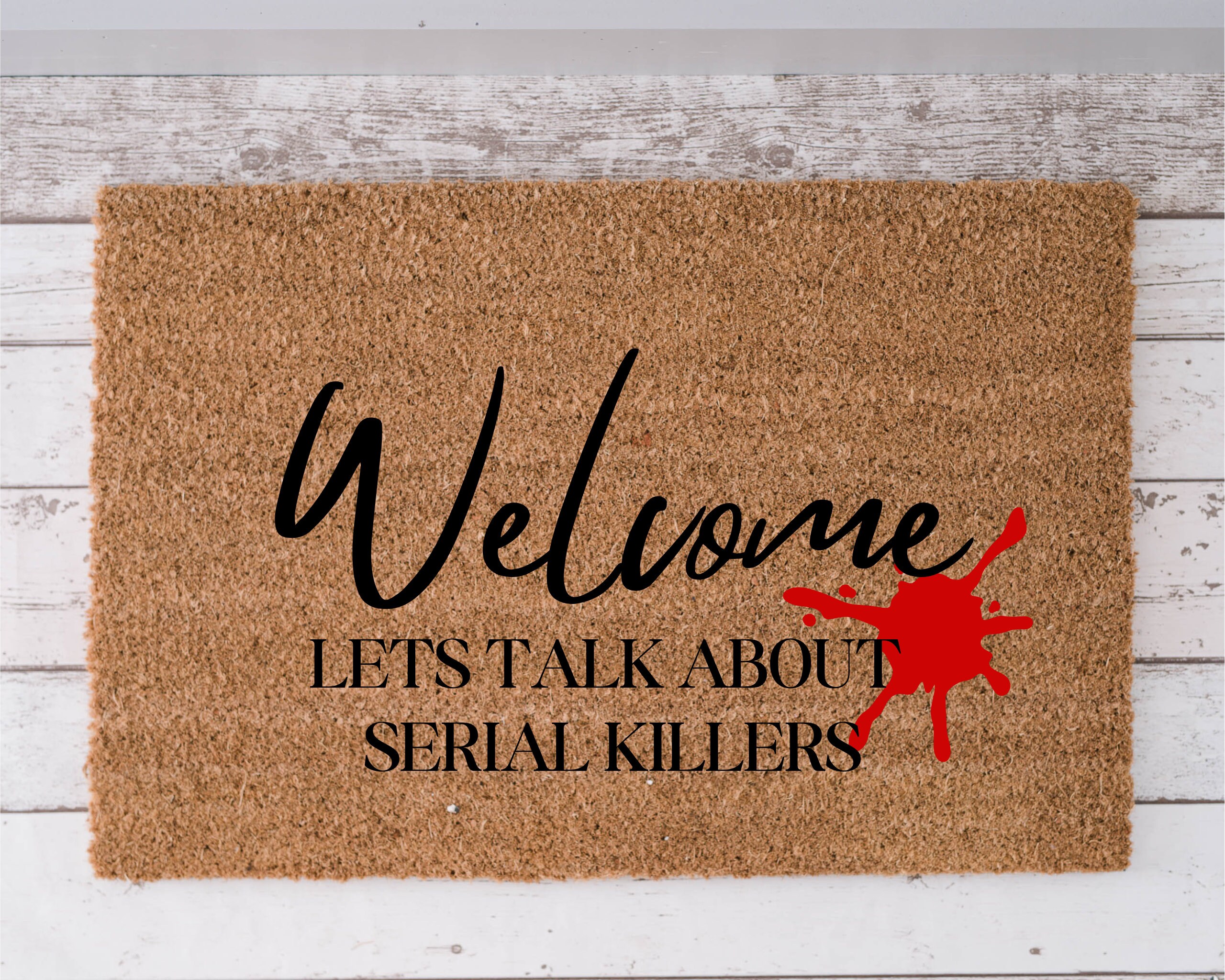 Lets Talk About Serial Killers Halloween Horror Decor Outside - Etsy