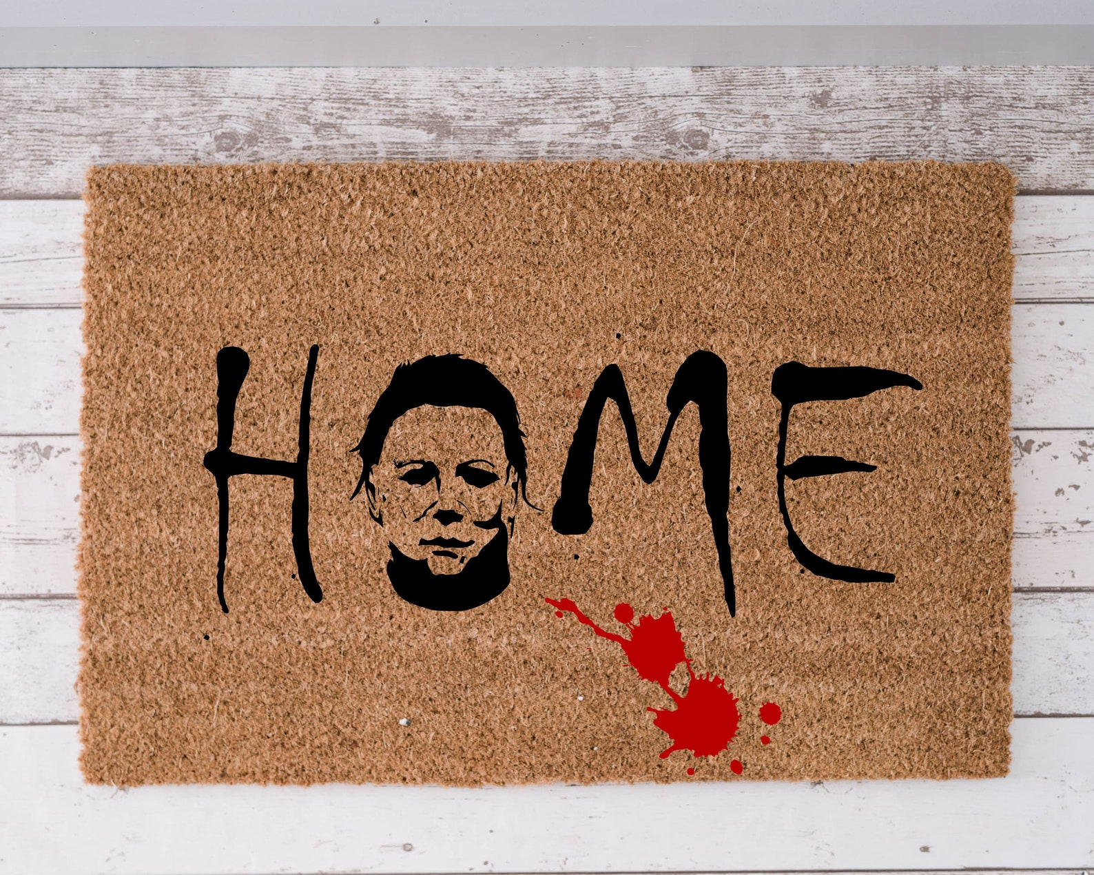 Michael Myers Home Doormat Halloween Doormat Blood Splatter Mat ...