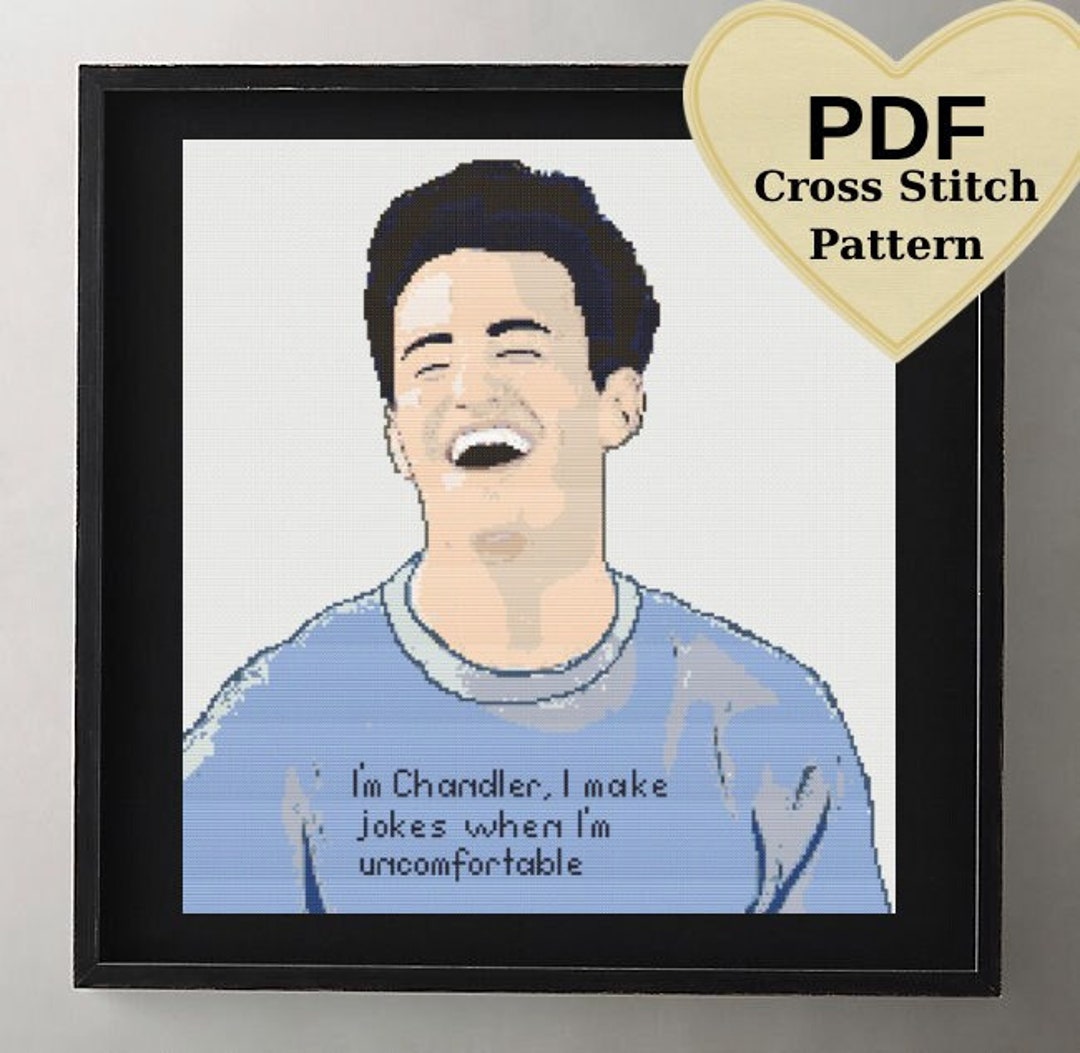 CHANDLER BING Cross Stitch Pattern, Matthew Perry, Friends Tv Show ...