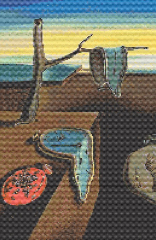 The Persistence of Memory / Salvador Dali / Small Mini Art Cross Stitch ...