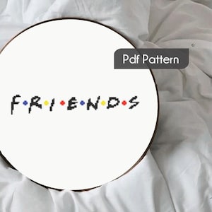 Friends Logo Cross Stitch Pattern , Friends Tv Show , Instant Download ...