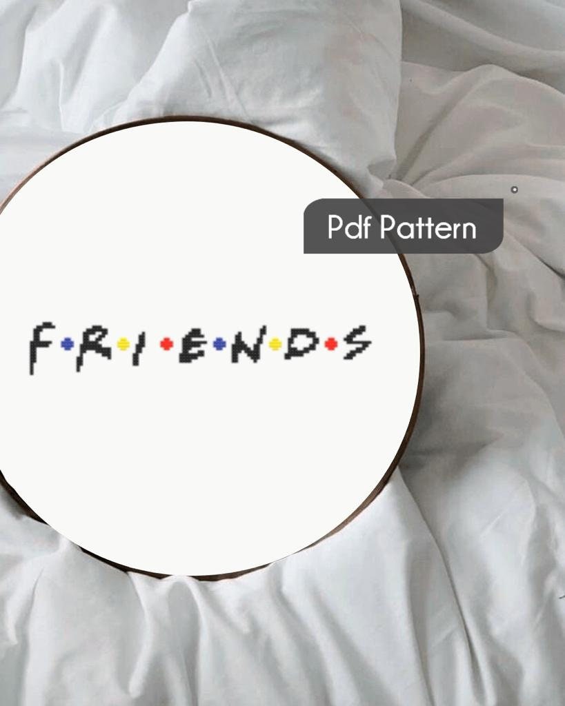 Friends Logo Cross Stitch Pattern , Friends Tv Show , Instant Download ...