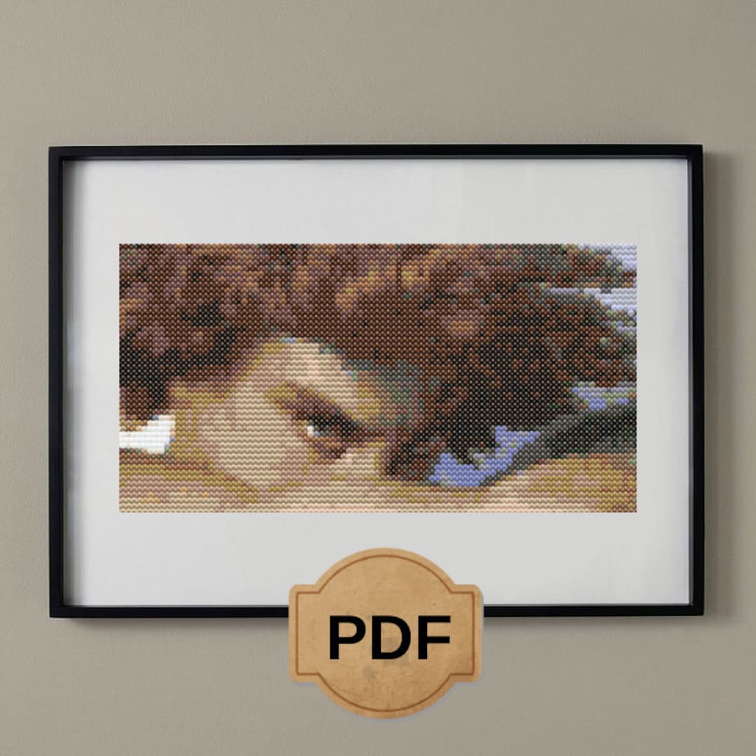 MINI the Fallen Angel Cross Stitch Pattern, Alexandre Cabanel, Mini ...