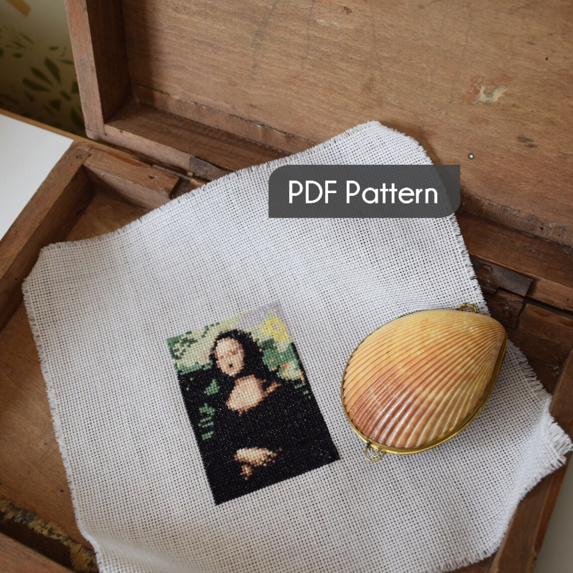 Mona Lisa Mini Cross Stitch Pattern Leonardo Da Vinci - Etsy