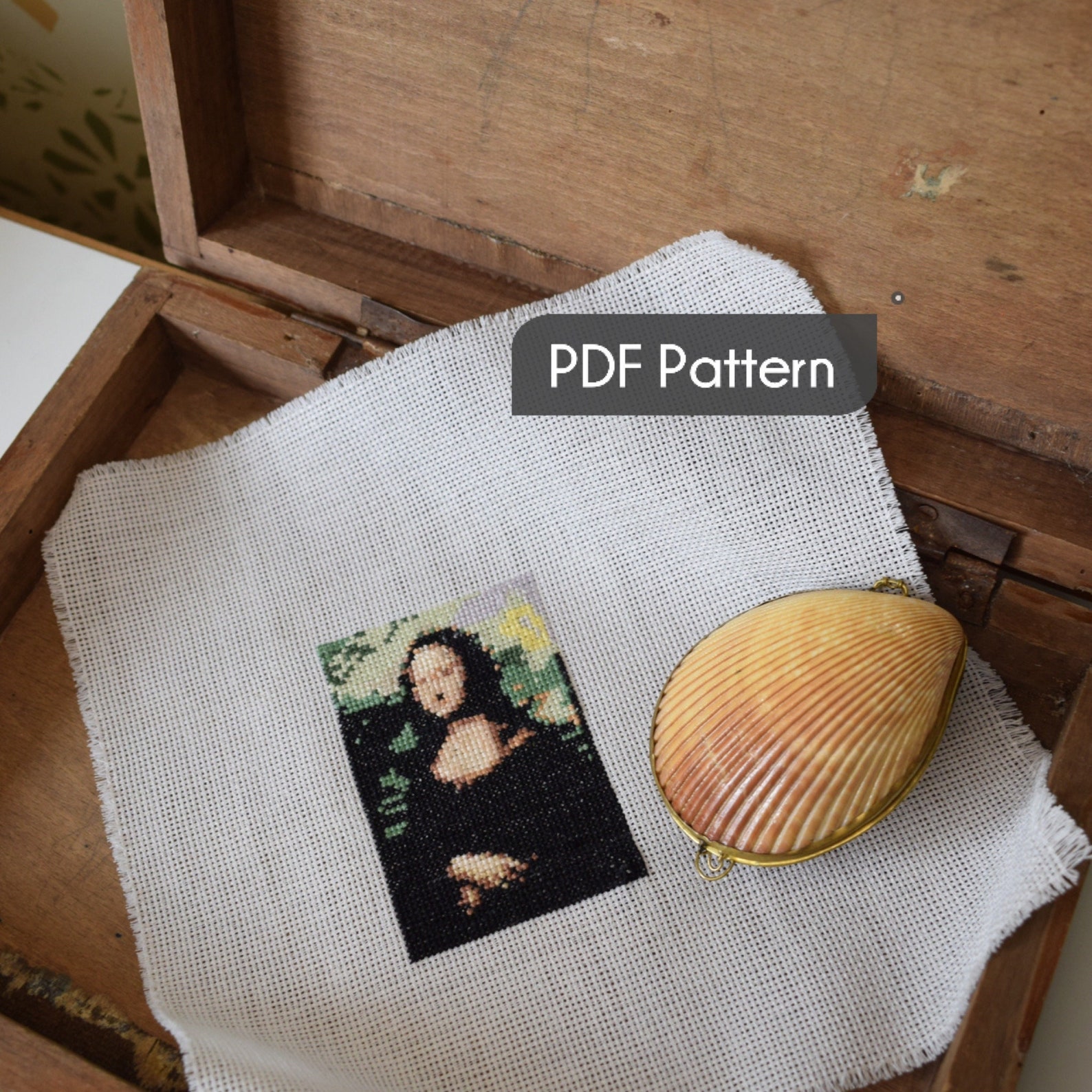 Mona Lisa Mini Cross Stitch Pattern Leonardo Da Vinci - Etsy