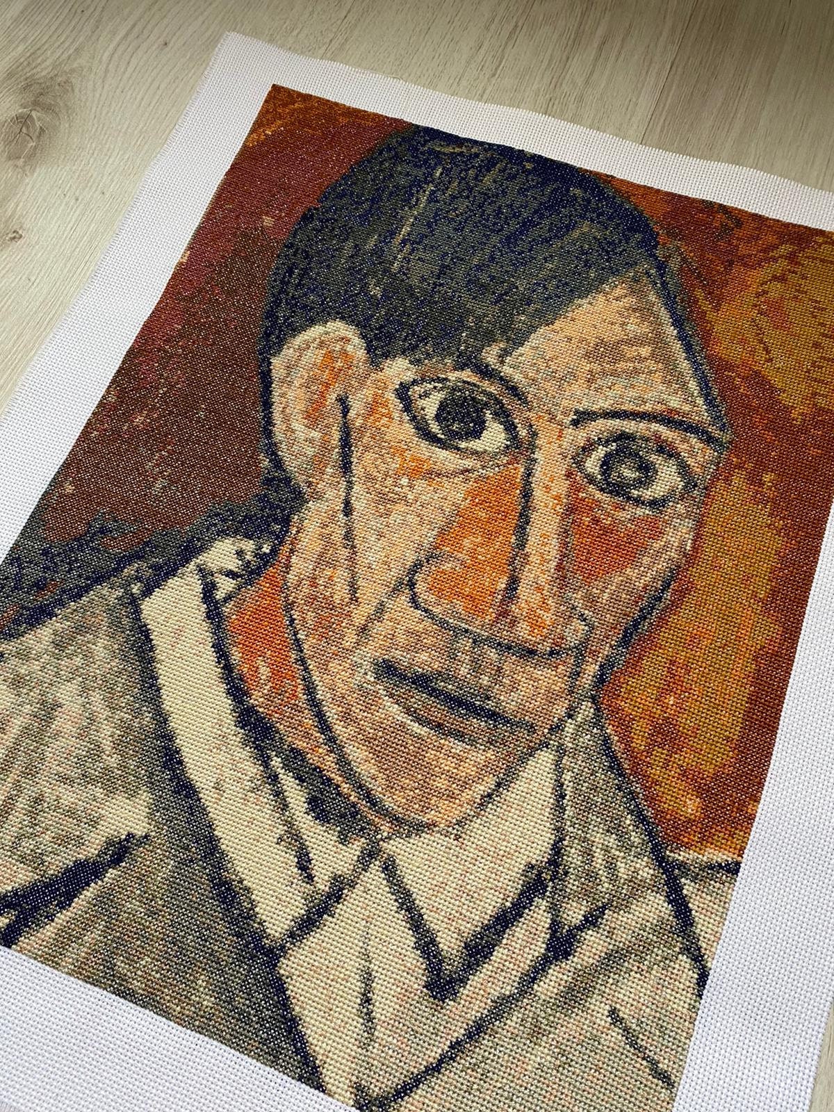 Pablo Picasso Self Portrait Cross Stitch PDF Pattern /instant Digital ...