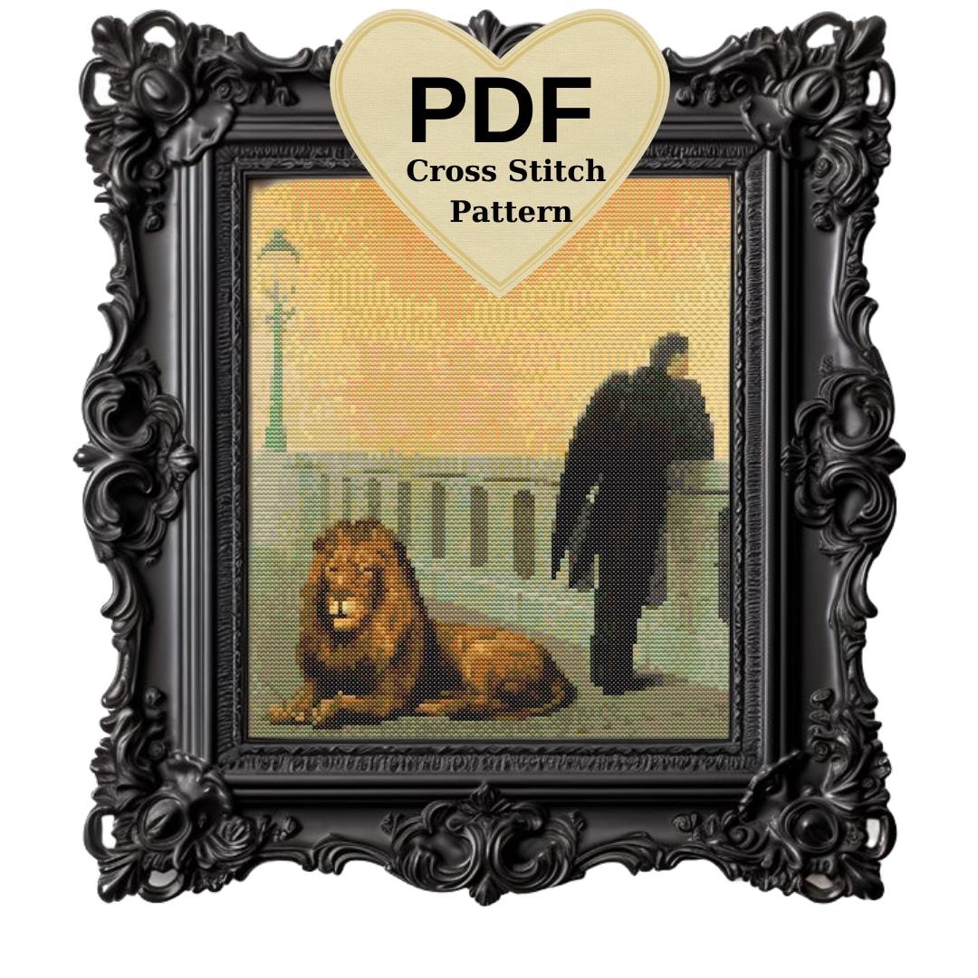 Rene Magritte Cross Stitch Pattern, Homesickness, Instant Download, Big ...