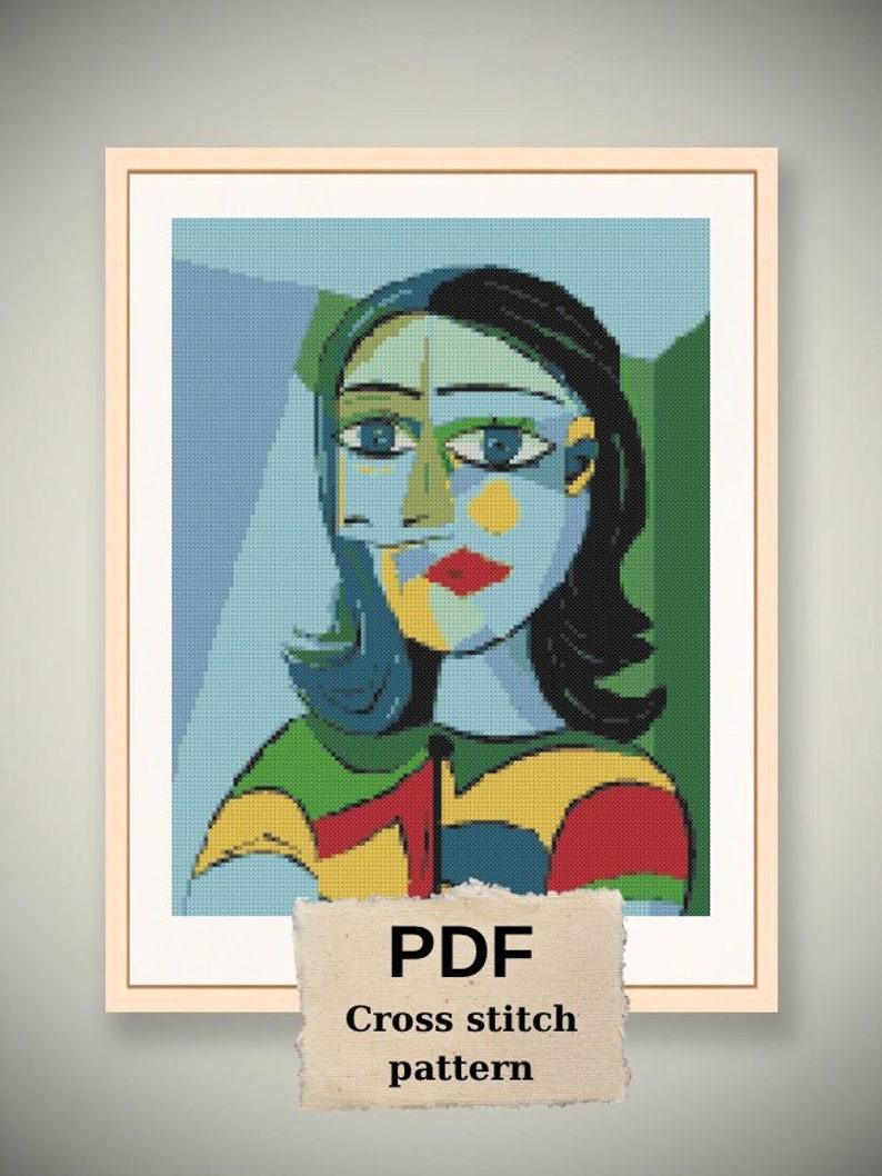 Picasso, Cross Stitch Pattern, PDF, Modern Counted, Instant Download ...