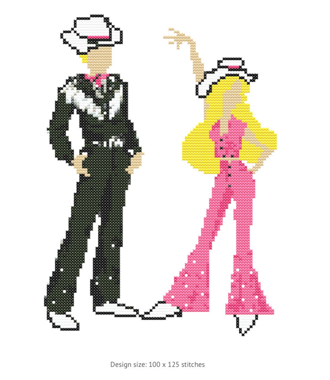 BARBIE and Ken Cross Stitch Pattern Instant Download Barbie - Etsy