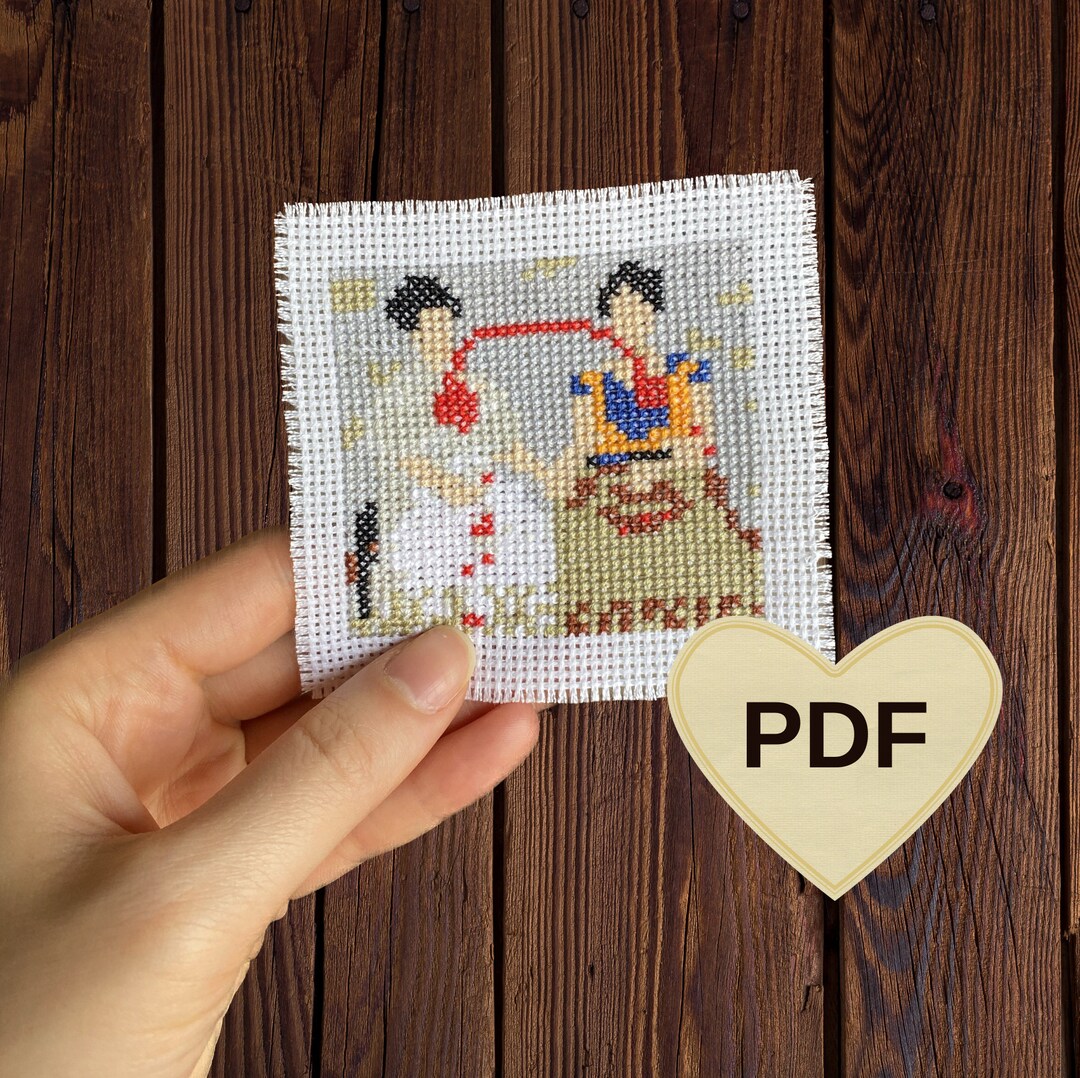 MINI the Two Fridas by Frida Kahlo Cross Stitch Pattern, Printable ...