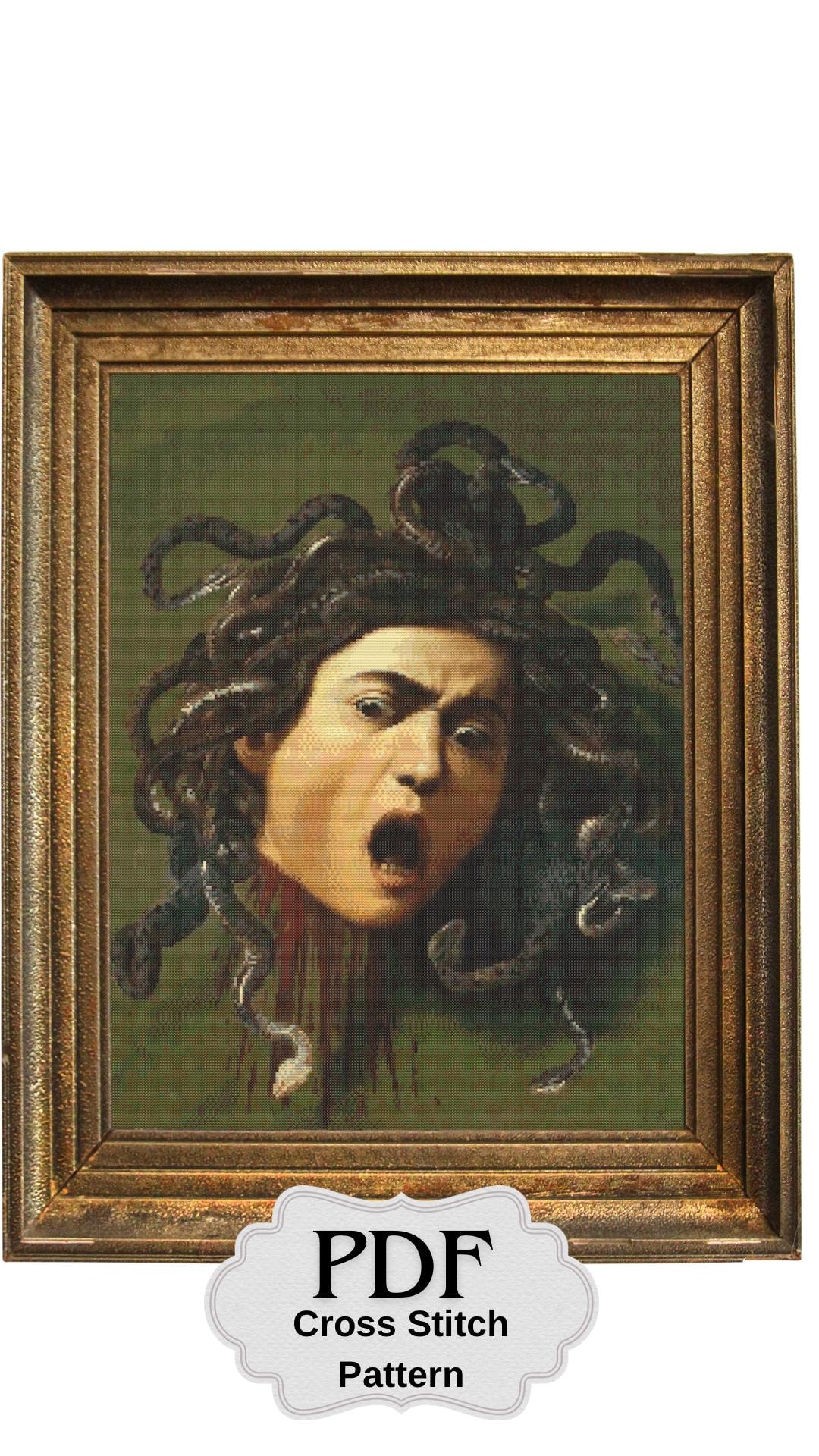 Medusa by Caravaggio Cross Stitch Pattern: Famous Painting (PDF Pattern ...
