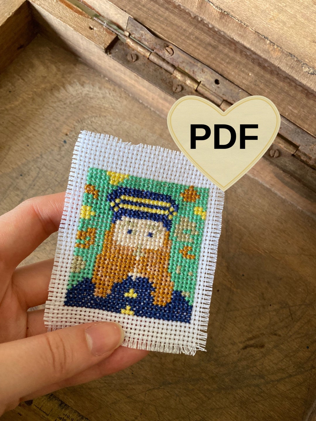 MINI Portrait of Joseph Roulin by Van Gogh Cross Stitch Pattern ...