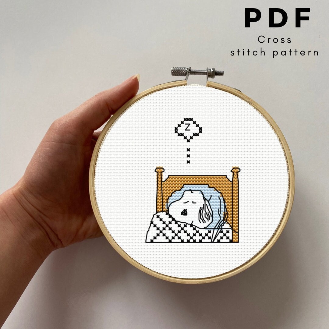 Snoopy Cross Stitch Pattern, PEANUTS Chaacter, Easy Pattern, Digital ...
