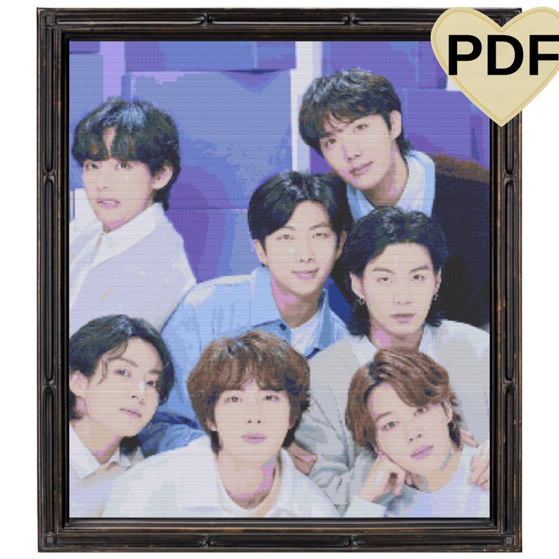 BTS Cross Stitch Pattern, ARMY Embroidery, Music X Stitch, Kpop Cross ...