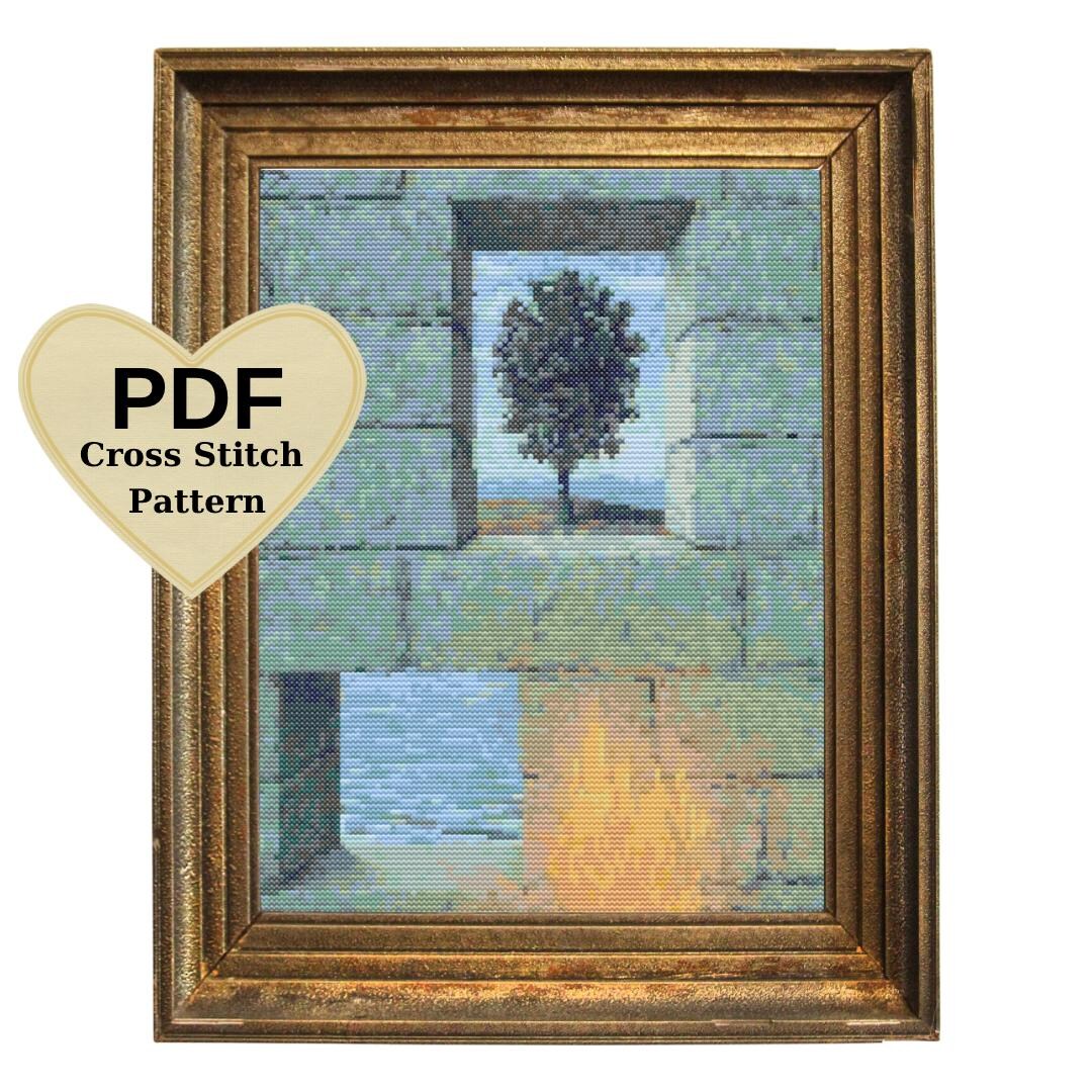 Mental Complacency by Rene Magritte Cross Stitch Pattern PDF, Instant ...